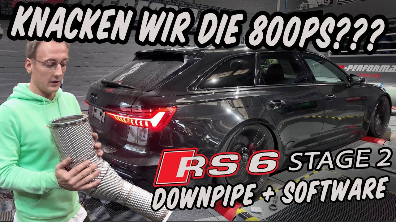 OPTICARS | KNACKEN WIR DIE 800PS? |AUDI RS6 4K DOWNPIPE+APR INTAKE + PP PERFORMANCE STAGE 2 ...