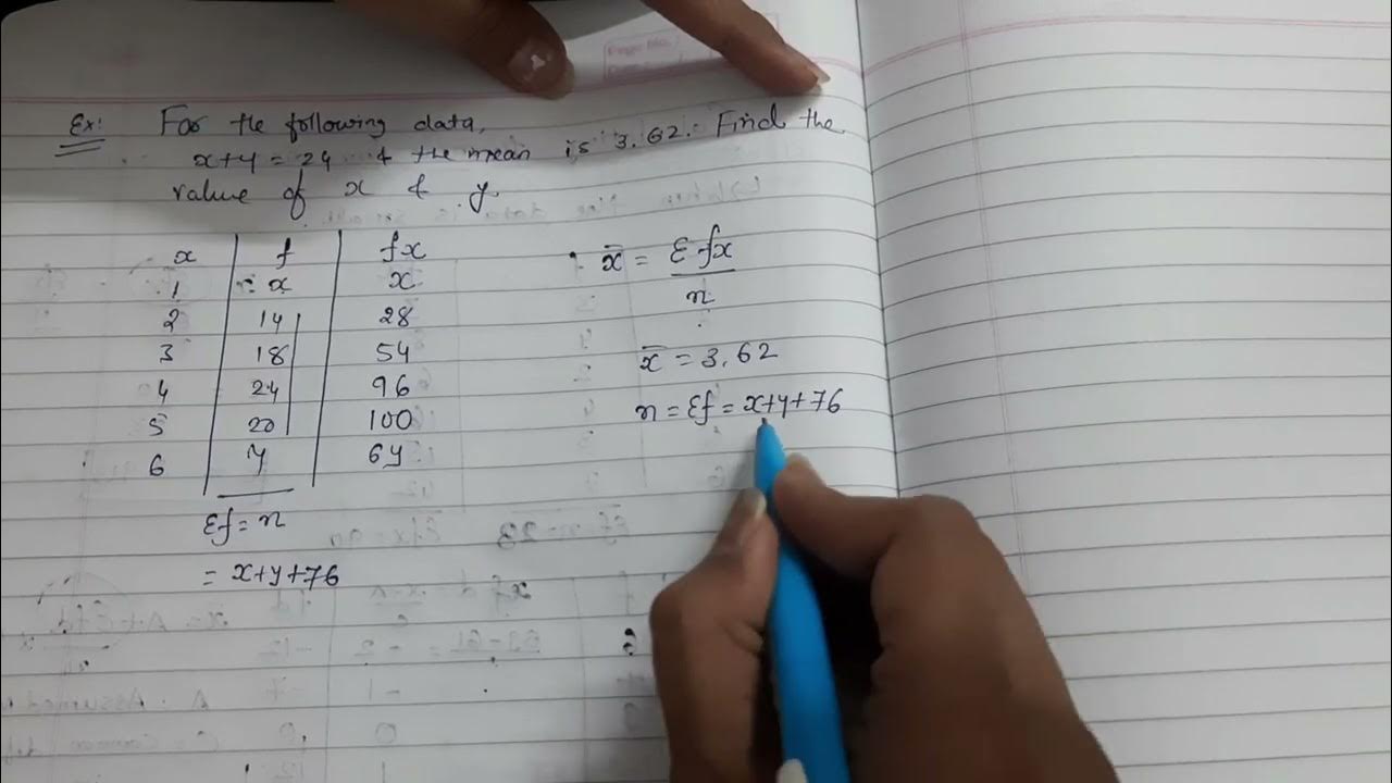 Finding missing frequency (f) from Discrete Series | Example - YouTube