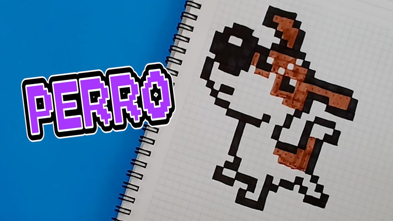 COMO DIBUJAR UN PERRO EN PIXEL ART - PIXELADOS - YouTube