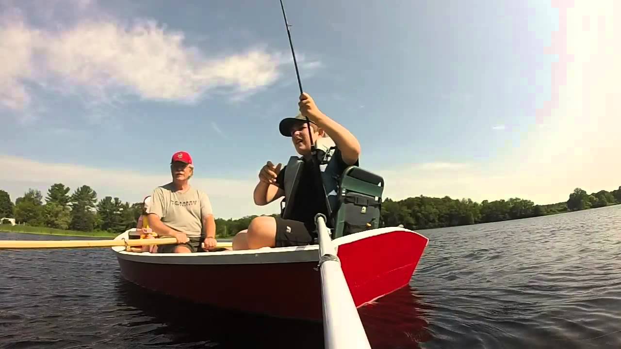 bass fishing in a row boat - YouTube