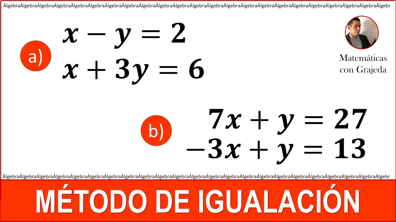 M todo De Igualaci n Sistemas De Ecuaciones De 2x2 Parte 1 YouTube