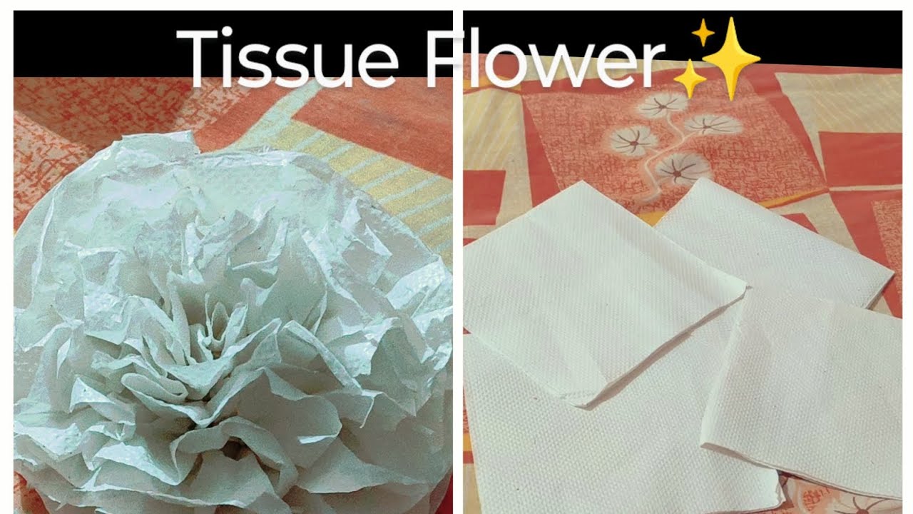 You can use tissue paper to make 🌺 WHITE FLOWER 🌺 @Sachi_Saanvi |SAANVI ...