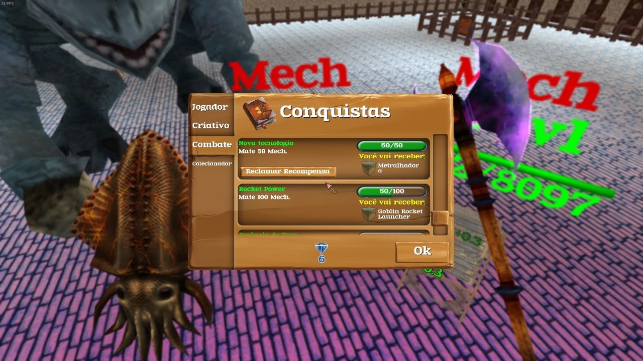 BLOCK STORY MATANDO MECH PARA DESBLOQUEAR METRALHADORA - YouTube