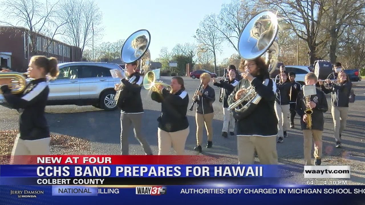 Colbert County High School Band performing at Pearl Harbor memorial in ...
