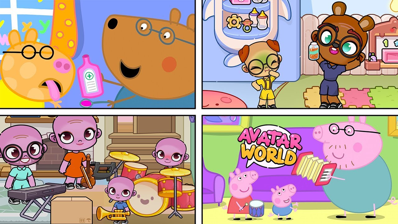 Peppa Pig in Avatar World | Pedro's Cough | Musical Instrumets - YouTube