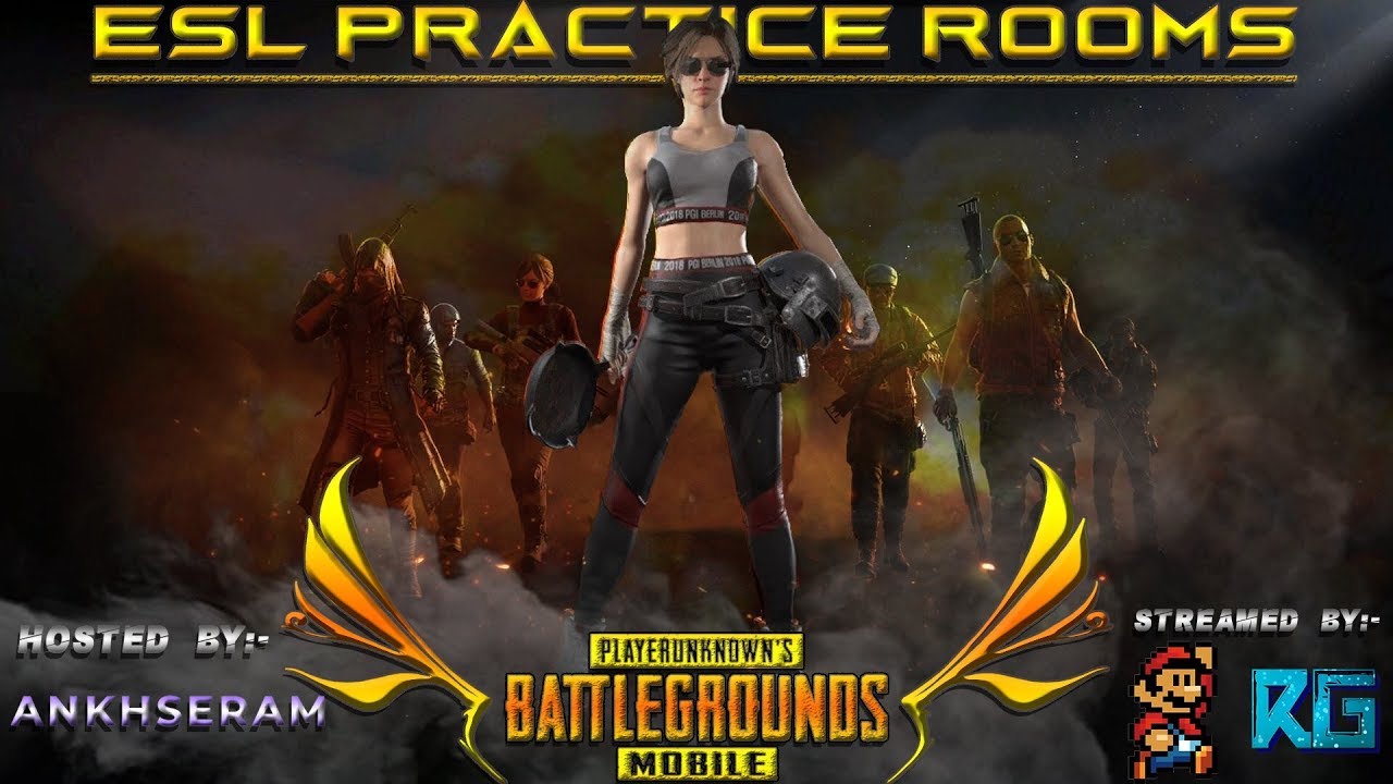 PUBG MOBILE ESL PRACTICE ROOMS LIVE STREAM INDIA - YouTube