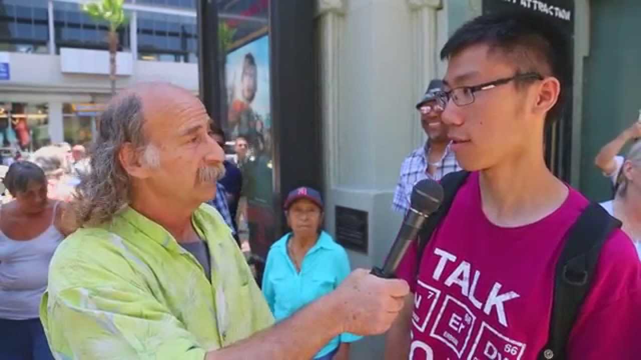 Bruce Baum interviews LA Tourists while thinking he's in New York - YouTube