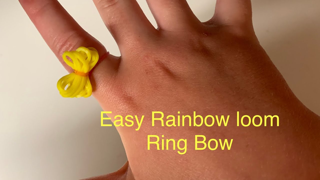 Easy Rainbow loom Ring Bow - YouTube