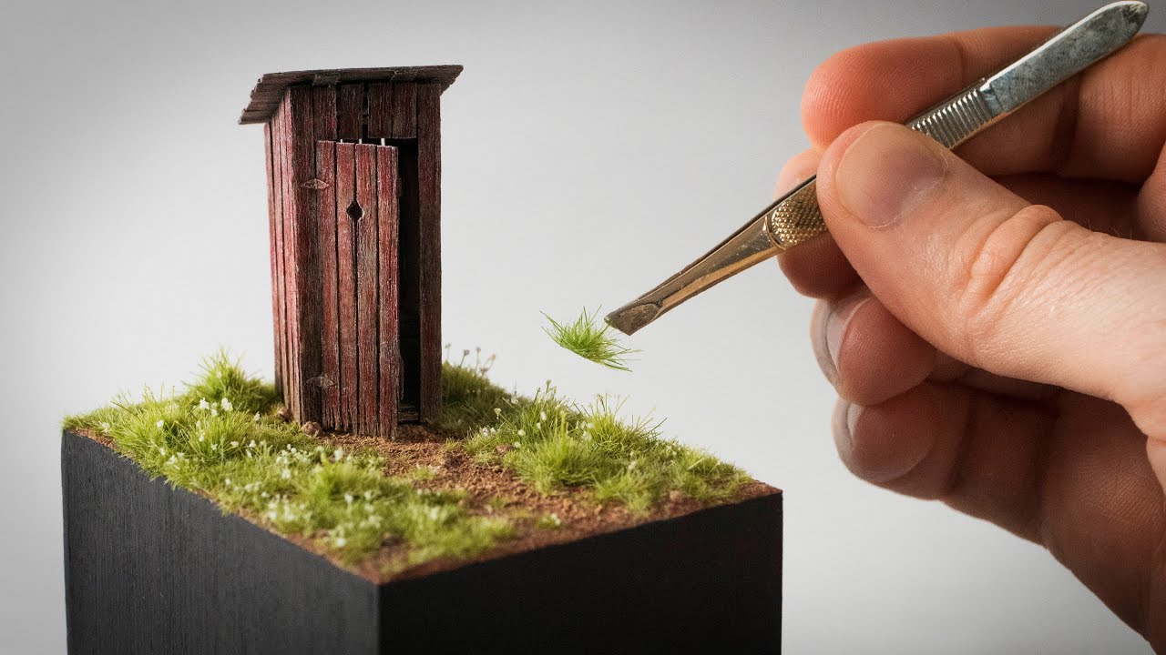 Building Another Miniature Outhouse - YouTube