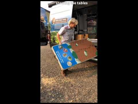 disassemble step 1 stow tables - YouTube