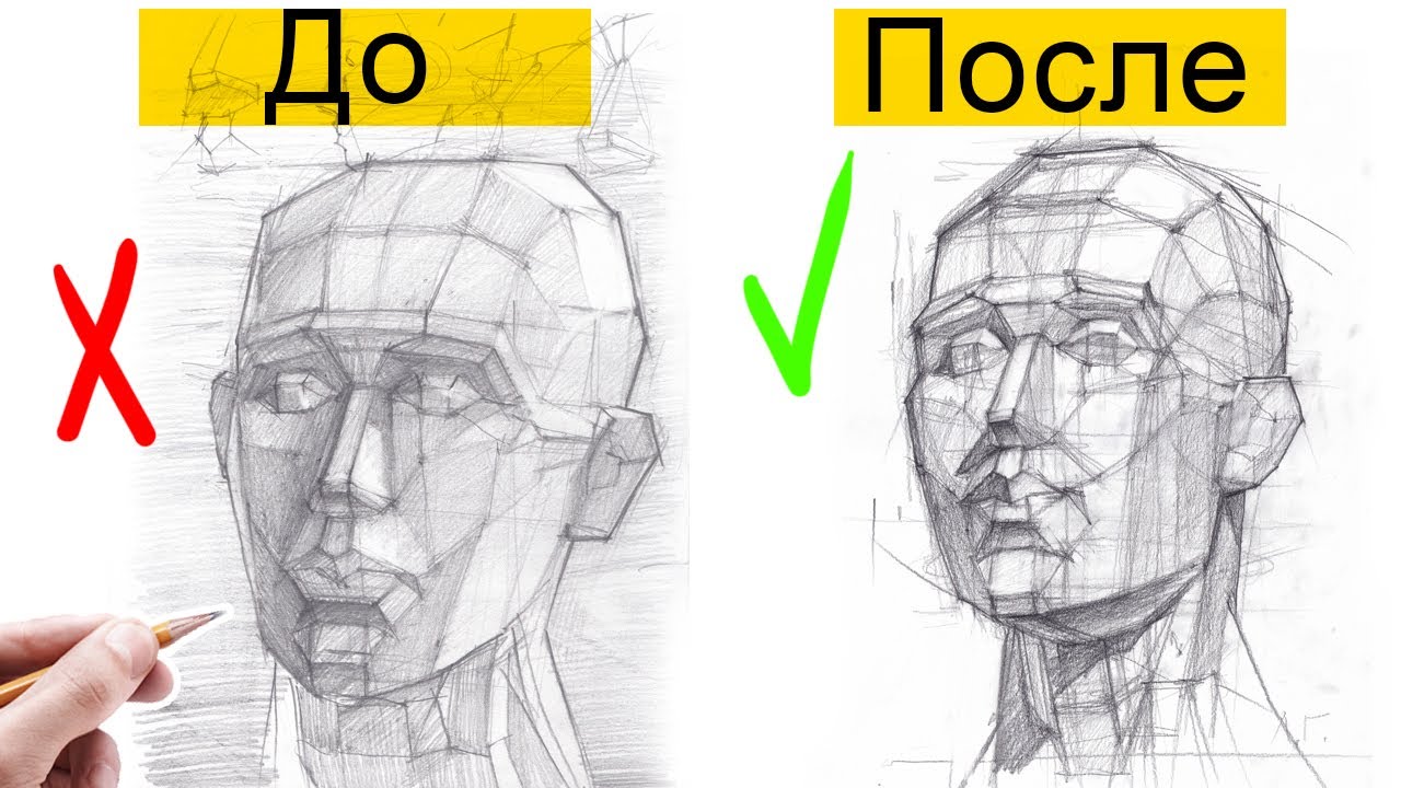 РИСУНОК ГОЛОВЫ #2 Как научиться рисовать голову? - YouTube