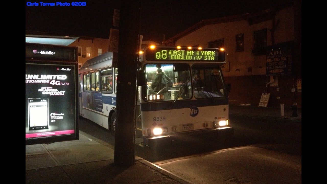 MTA Bus: A ride on the Q8 to Liberty Avenue/Grant Av with Orion V CNG ...