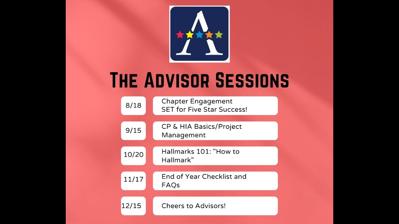 The Advisor Sessions: Session One-Chapter Engagement - YouTube