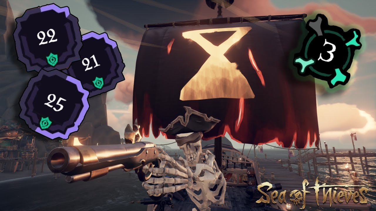 Ghost curse grind continues 20-25 | Sea of thieves - YouTube