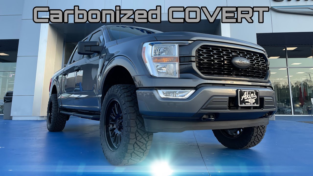 2021 Ford F150 Carbonized Gray STX Covert Edition 4x4 Review Leveled on ...