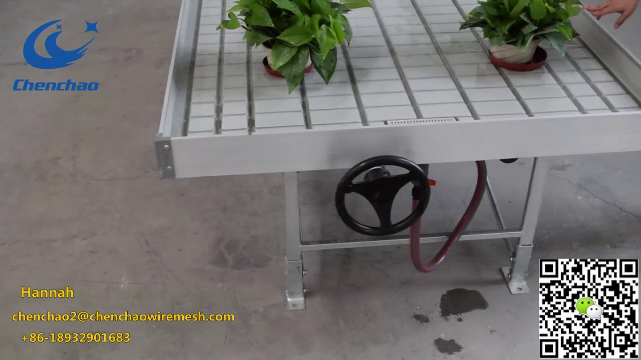 H 9 ebb flow rolling table flood tray bench - YouTube