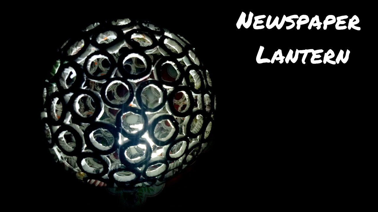 HOW TO MAKE DIY NEWSPAPER LAMP AT HOME 🔮 | Lantern | Night lamp | Tooth ...