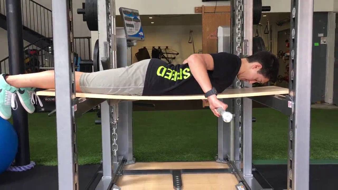 Chest Supported Speed Bar Row Prone Grip - YouTube