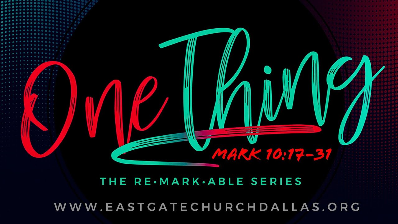 One Thing | RE•MARK•ABLE SERIES (Kennedy Young Jr) - YouTube