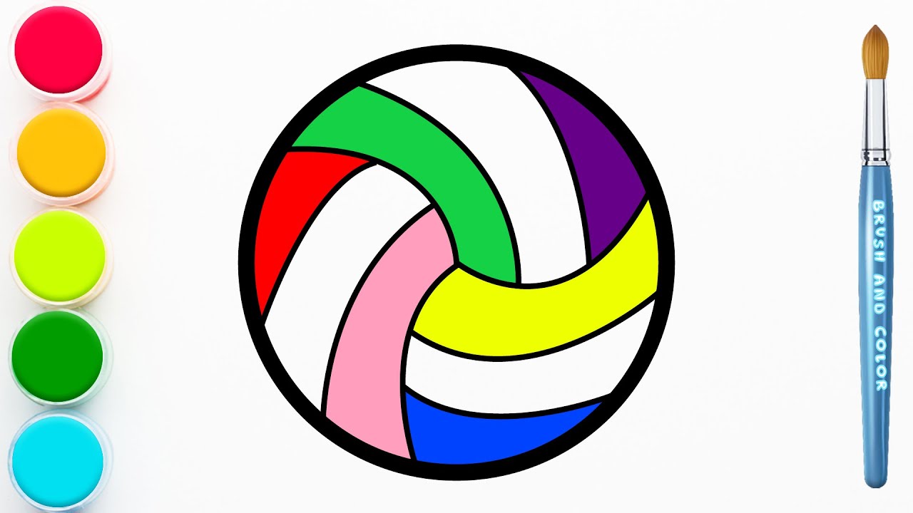 Drawing and Coloring a Sepak Takraw Ball | Step by Step - YouTube
