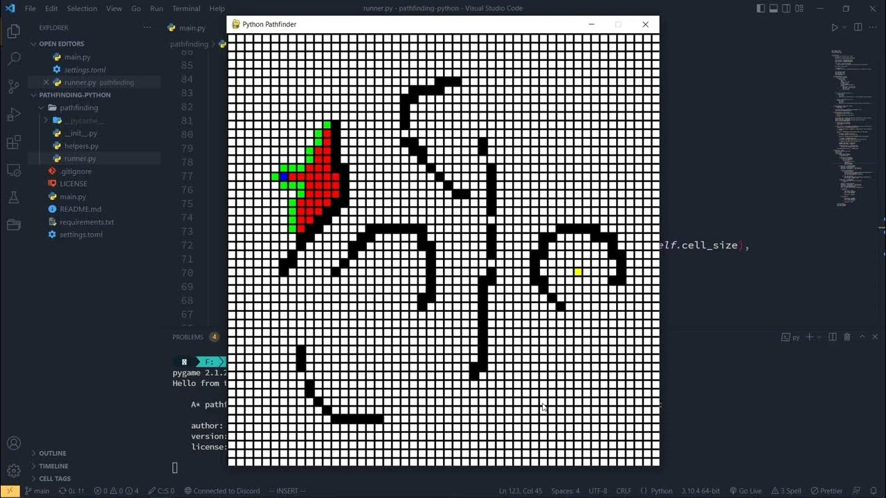 pathfinding python - YouTube