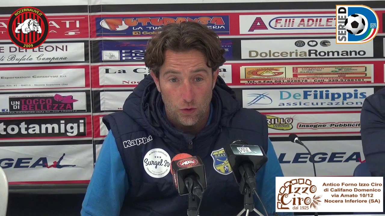 NOCERINA - GRAVINA 1-1| La conferenza stampa di Tony De Leonardis - YouTube