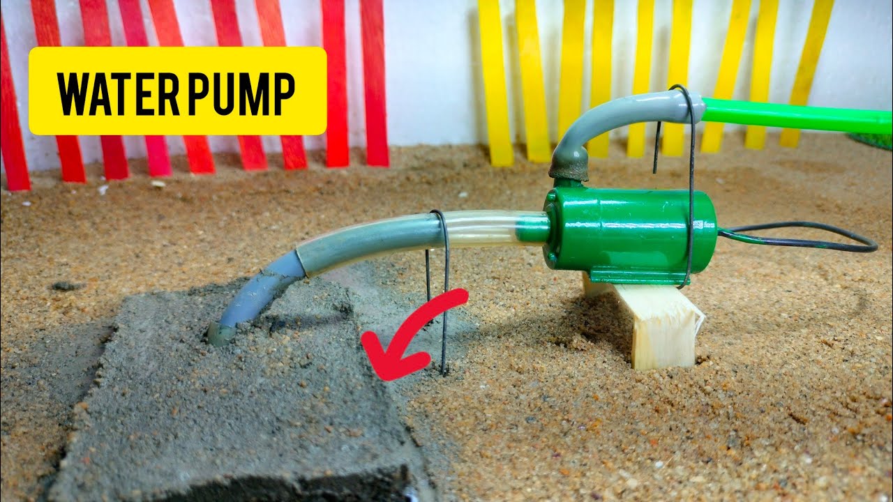 How to make mini water pump | water tank construction | science project ...