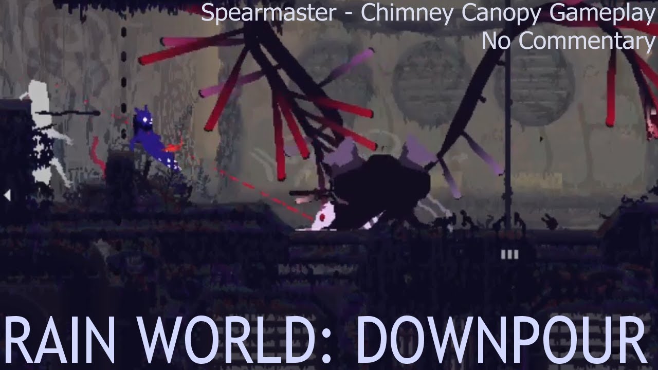 Rain World: Downpour - Spearmaster Chimney Canopy Gameplay - No ...