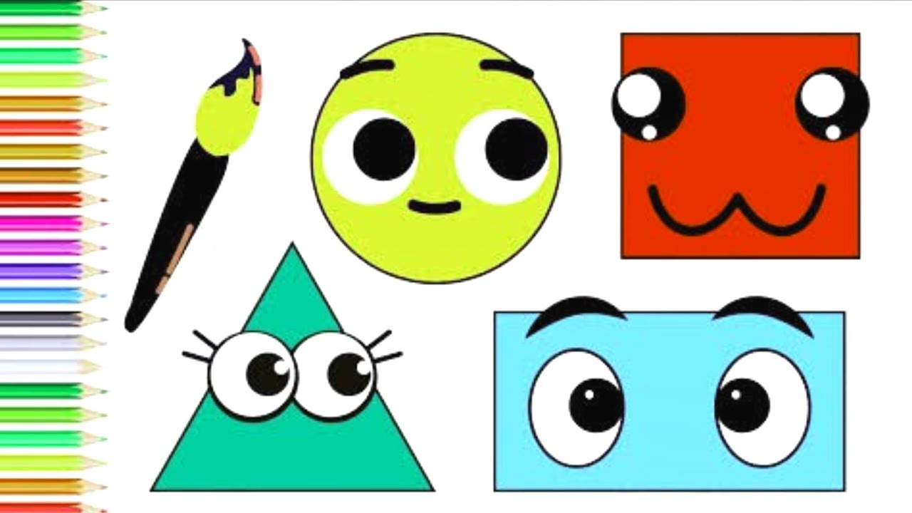 how to draw shapes|Shapes drawing for kids |kids colors for toddlers ...