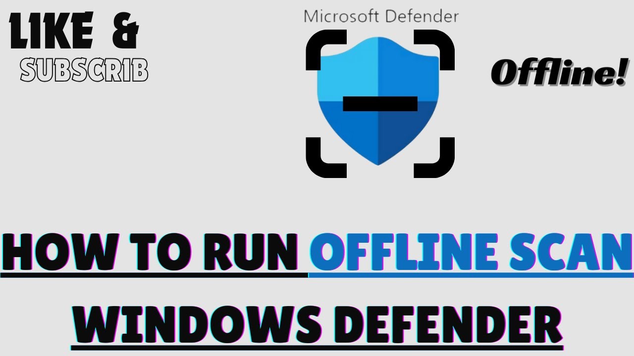 How to Run Offline Scan Windows Defender - YouTube