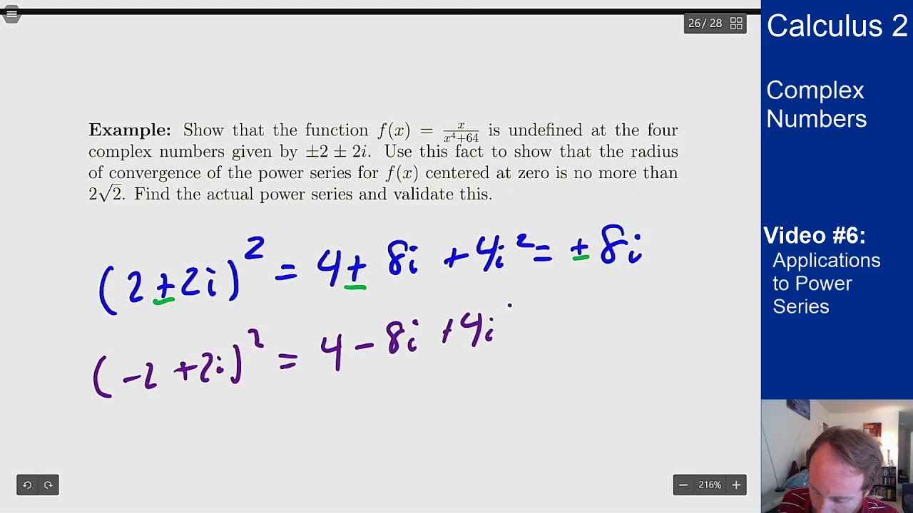 Complex Numbers - Video 6 - Applications to Power Series - YouTube