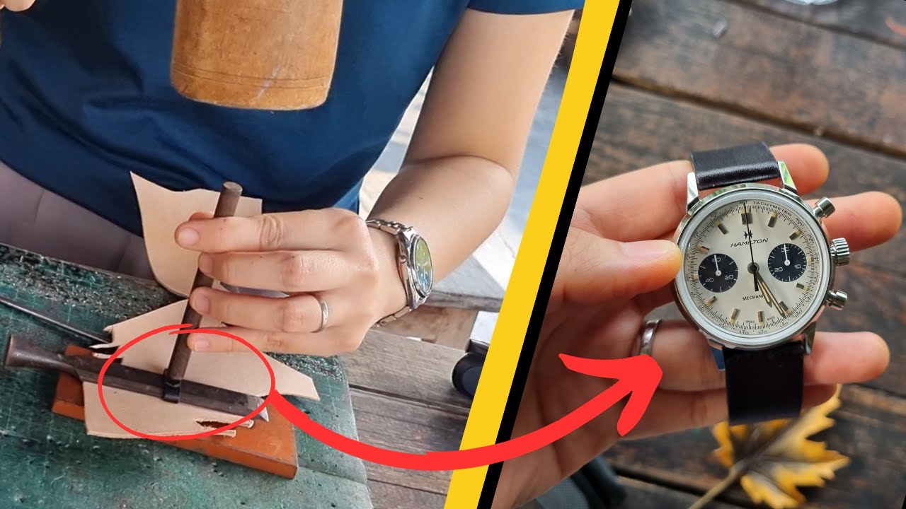 I Tried Making a Leather Watch Strap - YouTube
