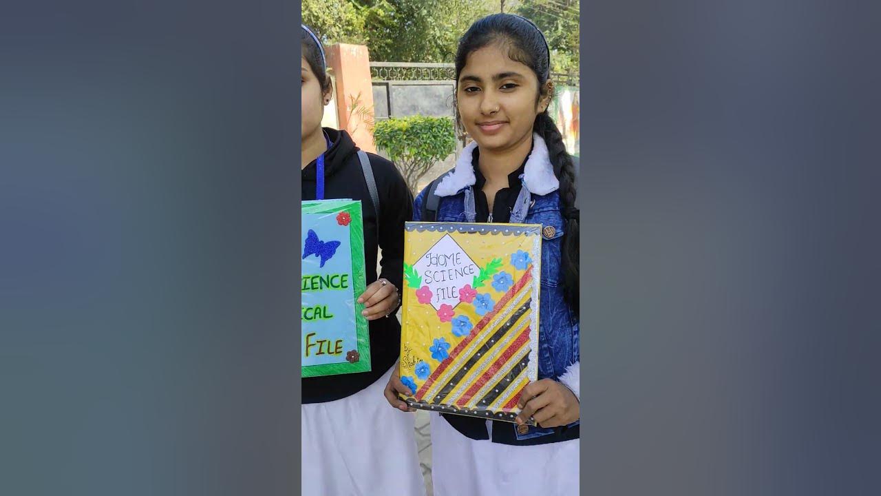 Home Science File Cover decoration ideas - YouTube