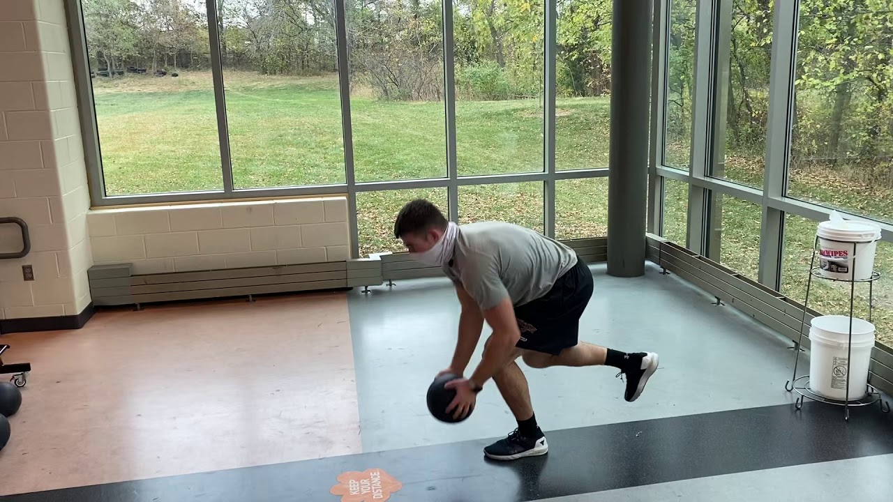 Single leg Med ball slams - YouTube