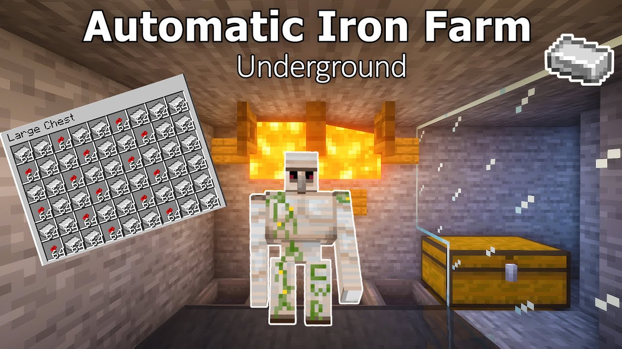 Minecraft: Best AUTOMATIC Iron Farm 1.20! (Survival | Bedrock | Java ...