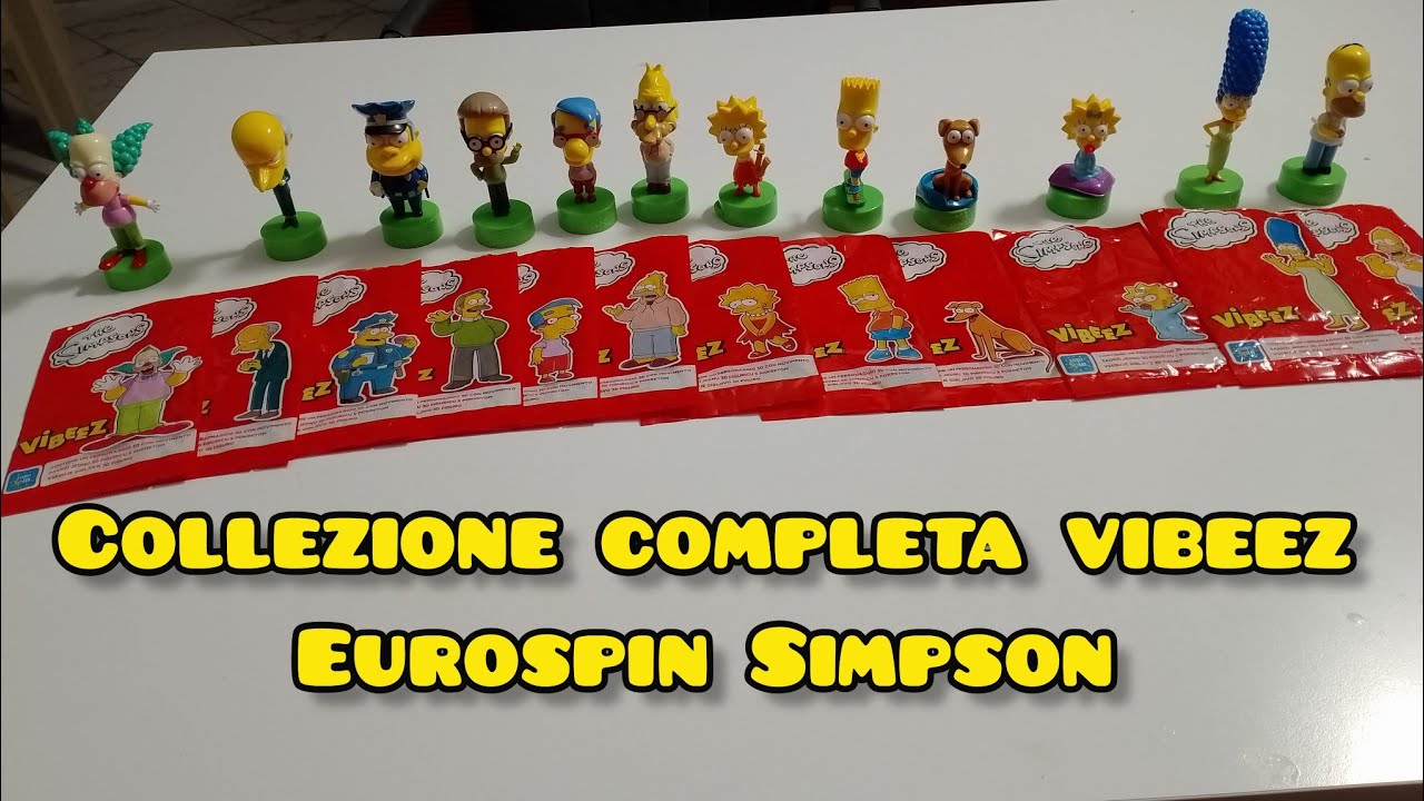 Collezione completa Simpson vibeez Eurospin vediamo tutti i personaggi ...