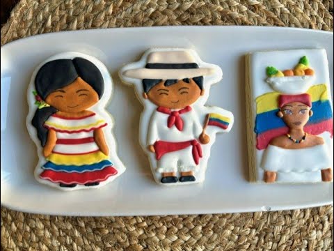 Columbian Theme Sugar Cookie Decorating - YouTube