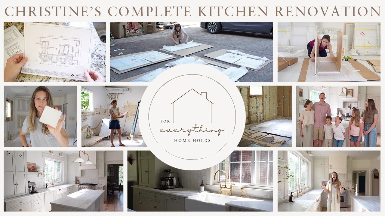 Christine's Complete Kitchen Renovation For Everything Home Holds - YouTube