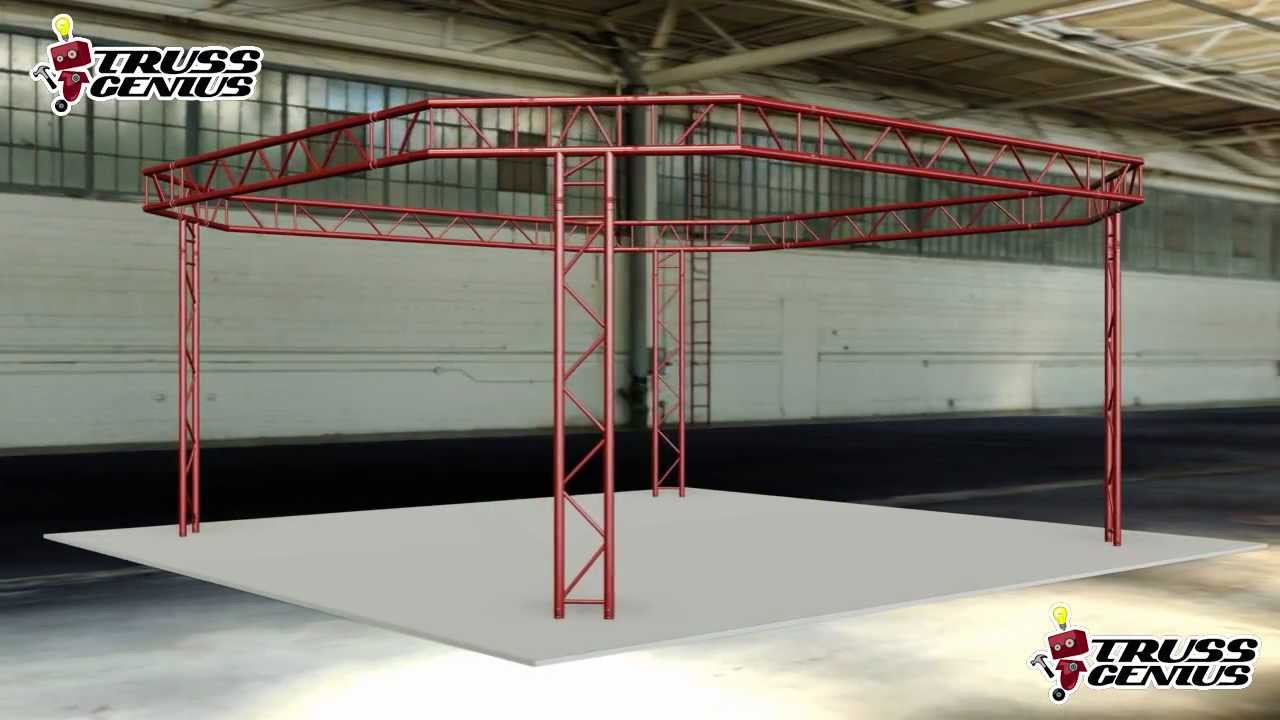 20x20x10 Octo I-Beam Truss Trade Show Booth Exhibit - YouTube
