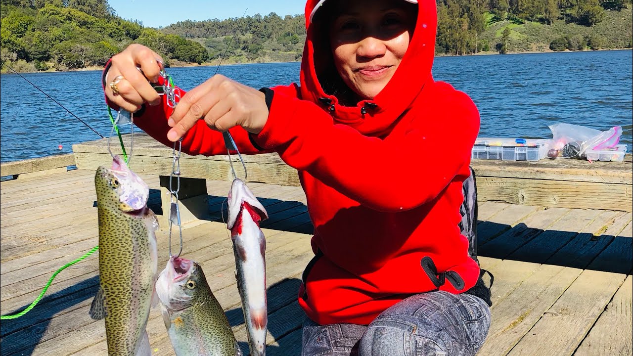 Lake Chabot Trout fishing 🎣 not bad ,we have dinner tonight!! Yumm😋😋 ...