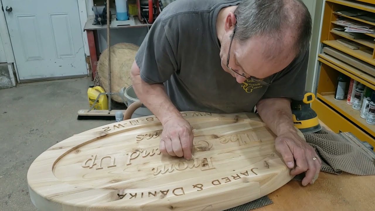 CNC Carved Yard sign - YouTube