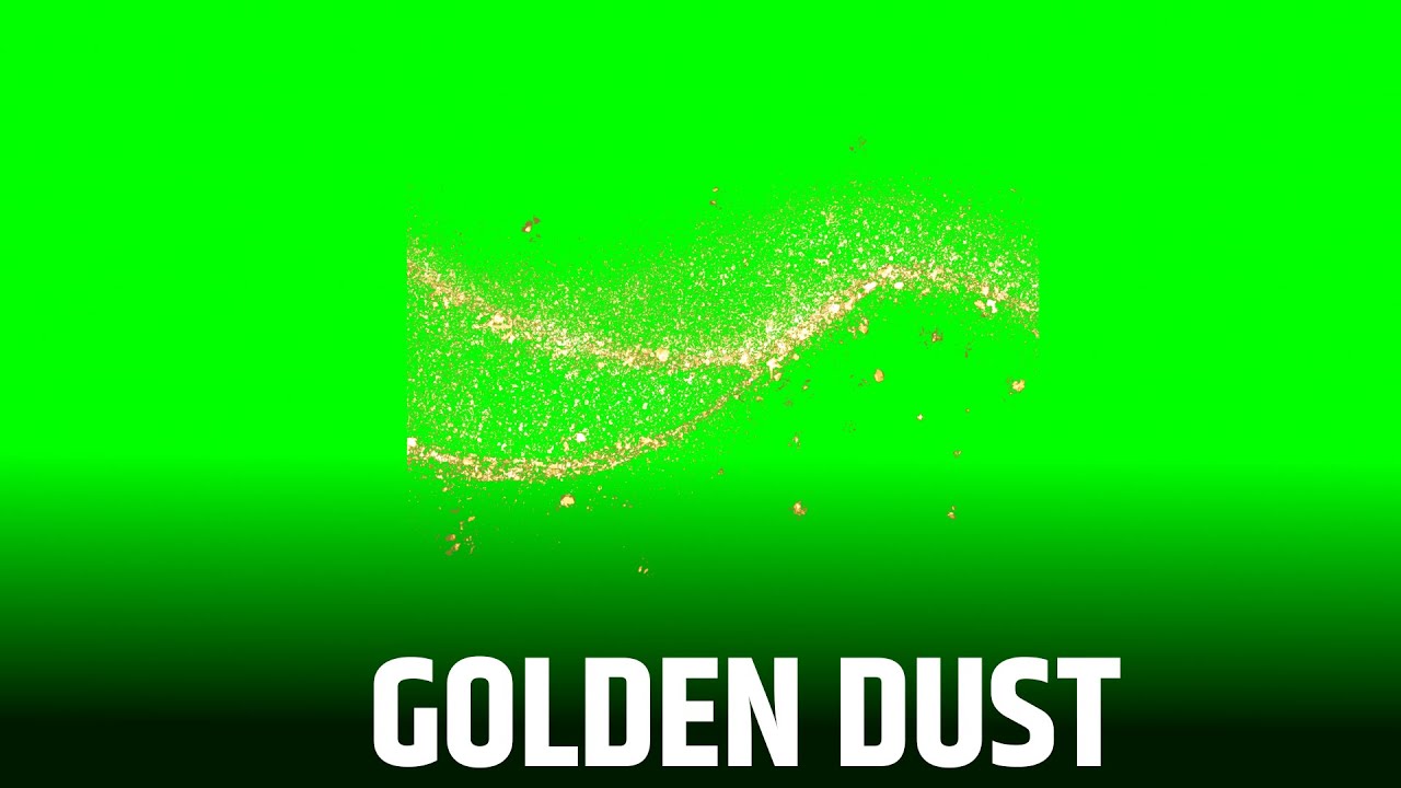 Gold Dust Particles Green Screen Video || Green Screen || Chroma Key ...