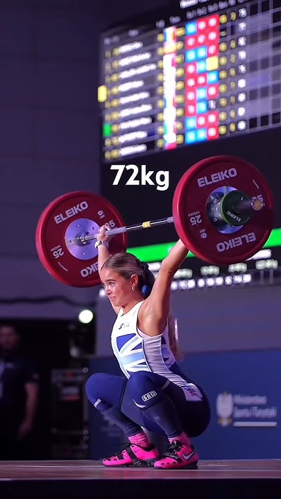 Nik Robertts(~U49kg 🇬🇧)72 kg snatch 🥈 British u20&u23 Record #gym #weightlifter #british # ...