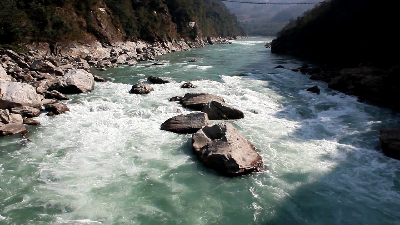 Spectacular view of Siang river entry to Indian territory - YouTube