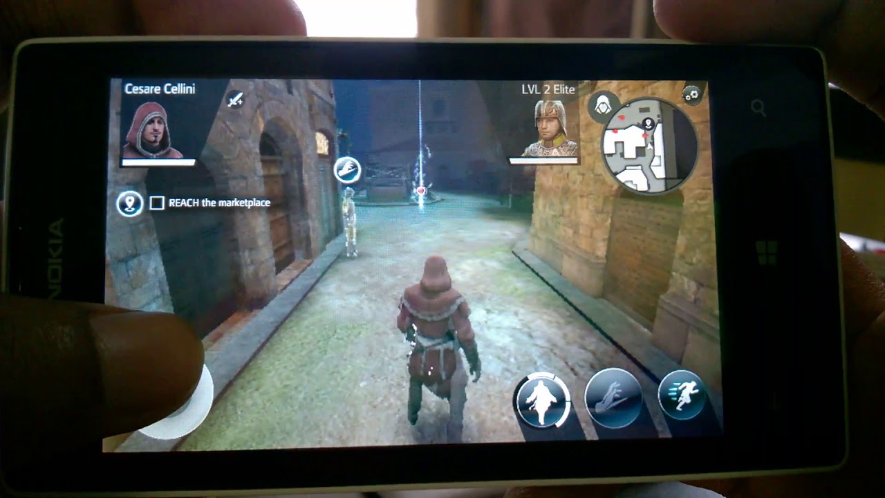 Nokia Lumia 525 : Running Assassin's Creed Identity - YouTube