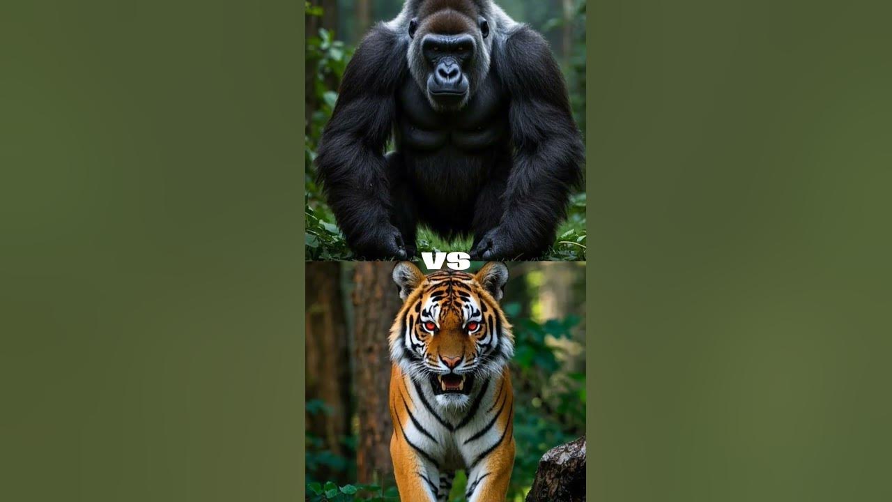 Tiger King of the jungle VS Hyena, python, gorilla, white crocodile # ...