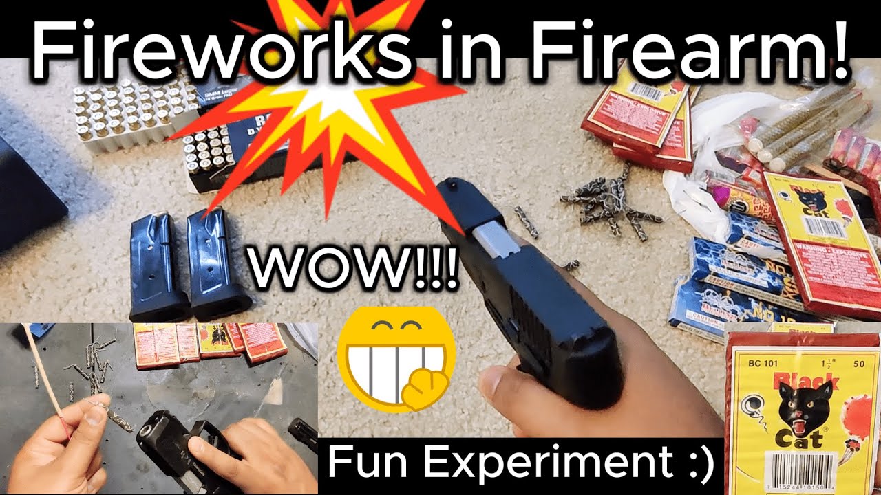 Fireworks in Firearm! Fun Experiment! Pretty Cool Result! :) - YouTube