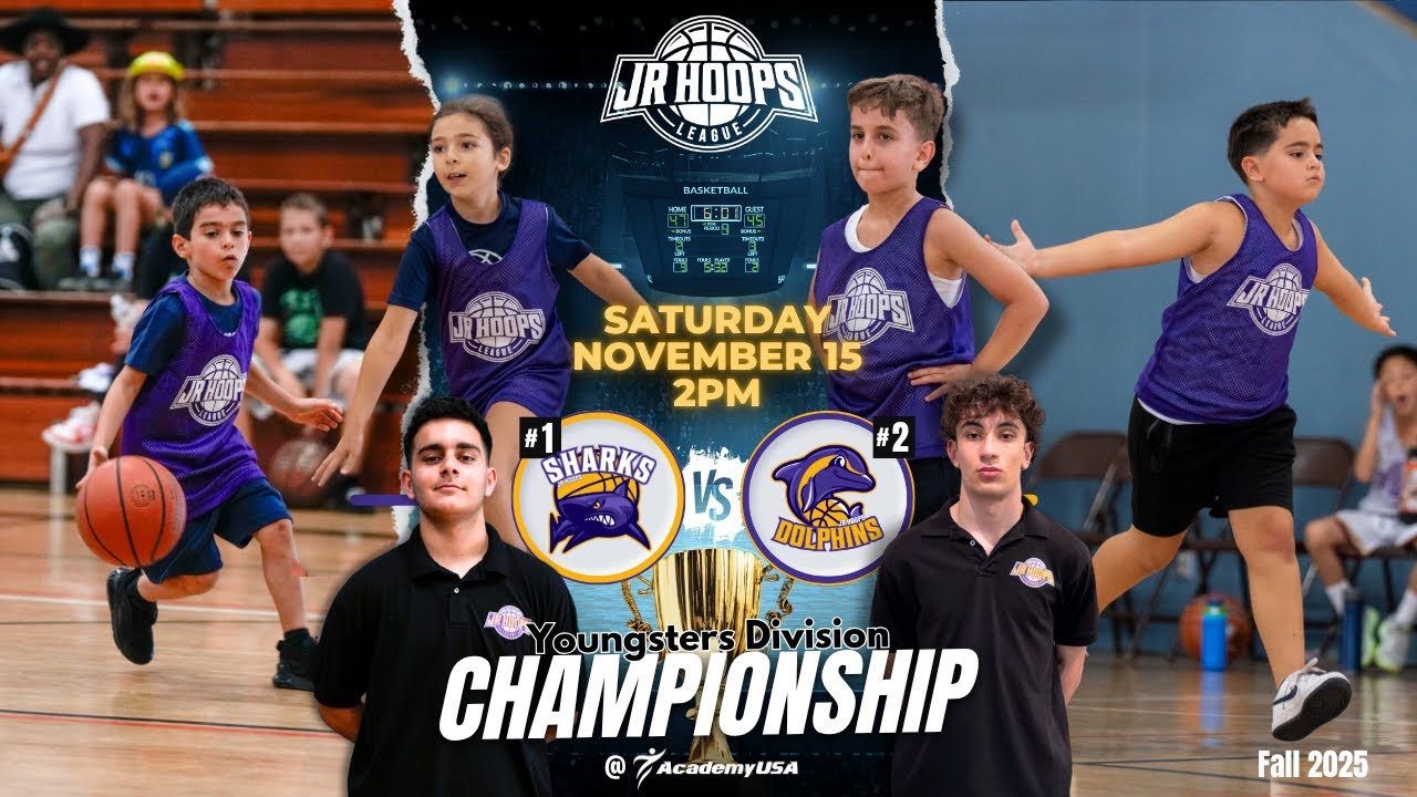 Week 10 Championship - Youngsters: Sharks vs Dolphins | Jr Hoops League ...