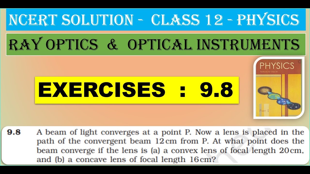 NCERT SOLUTION|CLASS 12 PHYSICS| RAY OPTICS & OPTICAL INSTRUMENTS ...