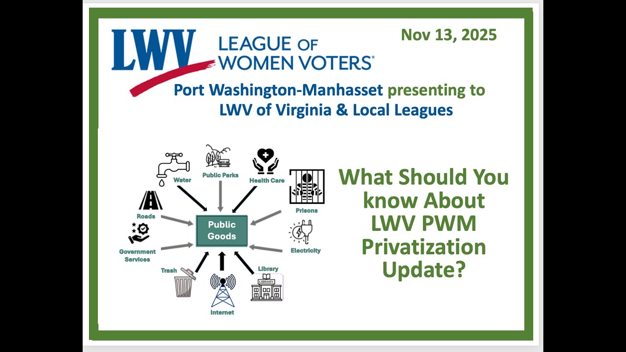 Why concur with the LWV PWM Privatization Update at Convention 2026 ...